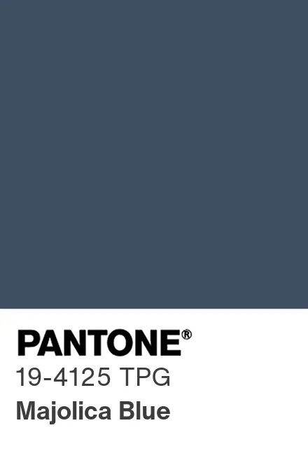 PANTONE 19-4125 TPG Majolica Blue - Pantone色号库|Pantone潘通中国官网