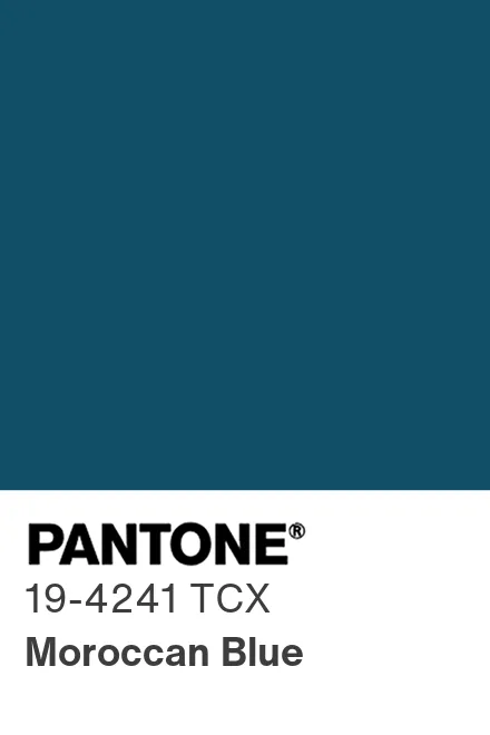 PANTONE 19-4241 TCX Moroccan Blue - Pantone色号库|Pantone潘通中国官网