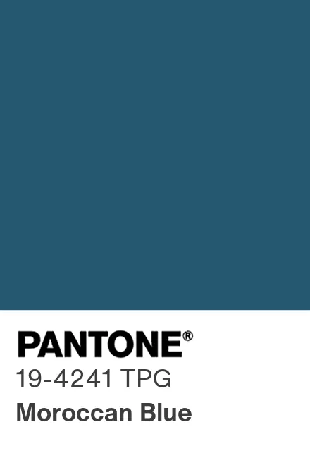 PANTONE 19-4241 TPG Moroccan Blue - Pantone色号库|Pantone潘通中国官网