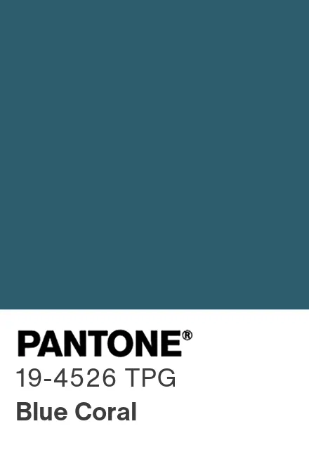 PANTONE 19-4526 TPG Blue Coral - Pantone色号库|Pantone潘通中国官网