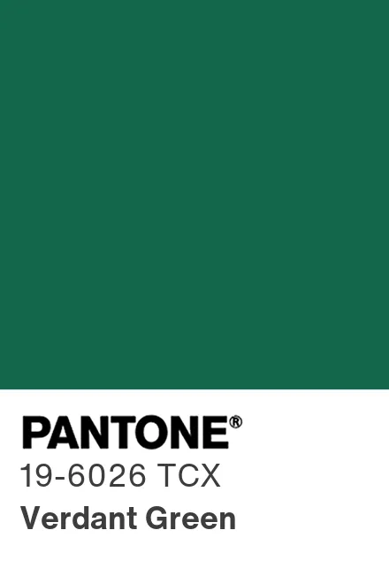 PANTONE 19-6026 TCX Verdant Green - Pantone色号库|Pantone潘通中国官网